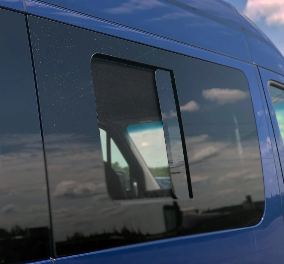Passenger Side Sliding Door Screened Half-Slider Window Sprinter Van 0 ...