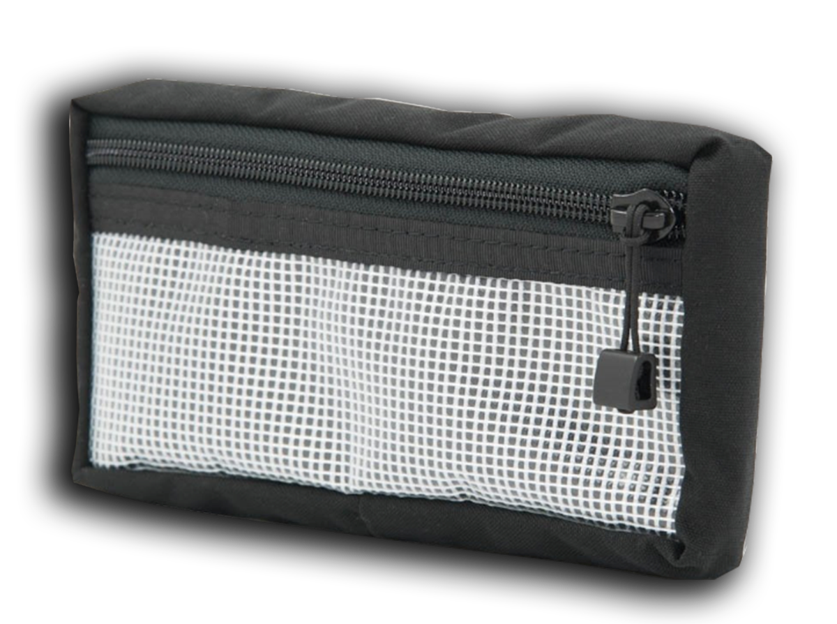 Medium Hook & Loop Pouch | Clear | 4" x 8" x 1" – FreedomVanGo